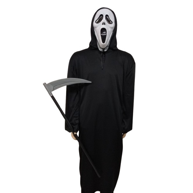 Fantasia Pânico Adulto -- Foice e Máscara completa | Shopee Brasil