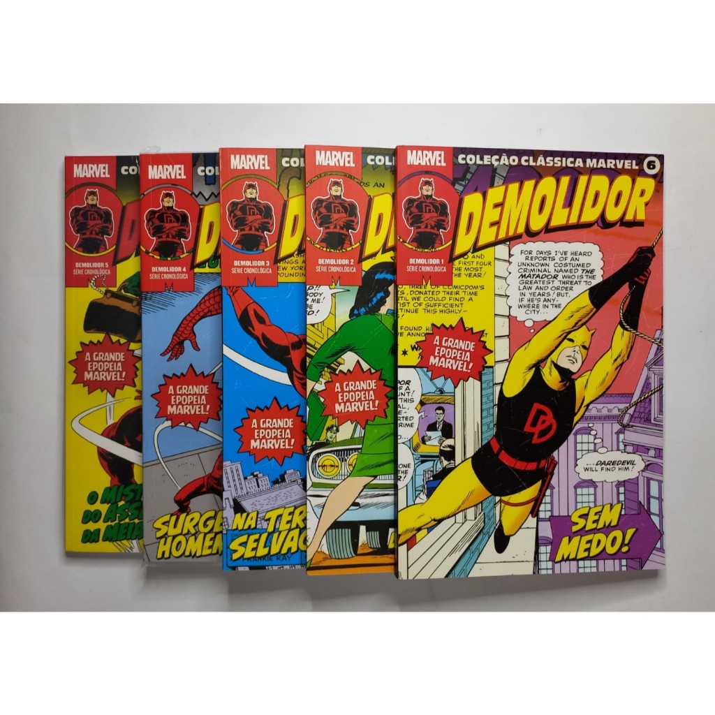 Coleçao Classica Marvel Demolidor 1 2 3 4 5 Panini 2021 Capa Cartonada ...