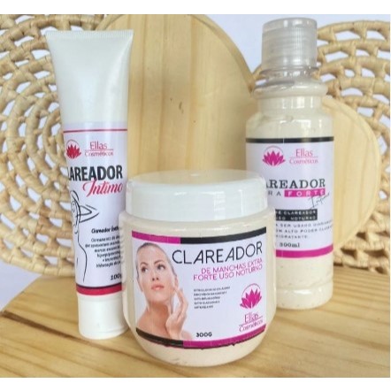 Kit Clareador Extra Forte - Ellas Cosméticos (3 produtos) | Shopee Brasil