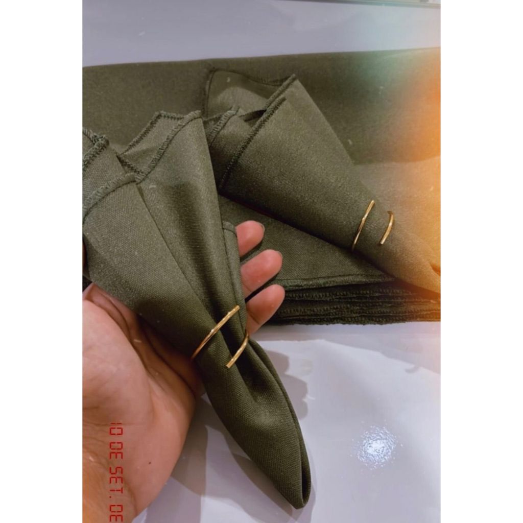 Guardanapos em Tecido Verde Oliva - tamanho 30 x 30 - 50 / 70 / 100 / 155 - 200 unidades - para ...