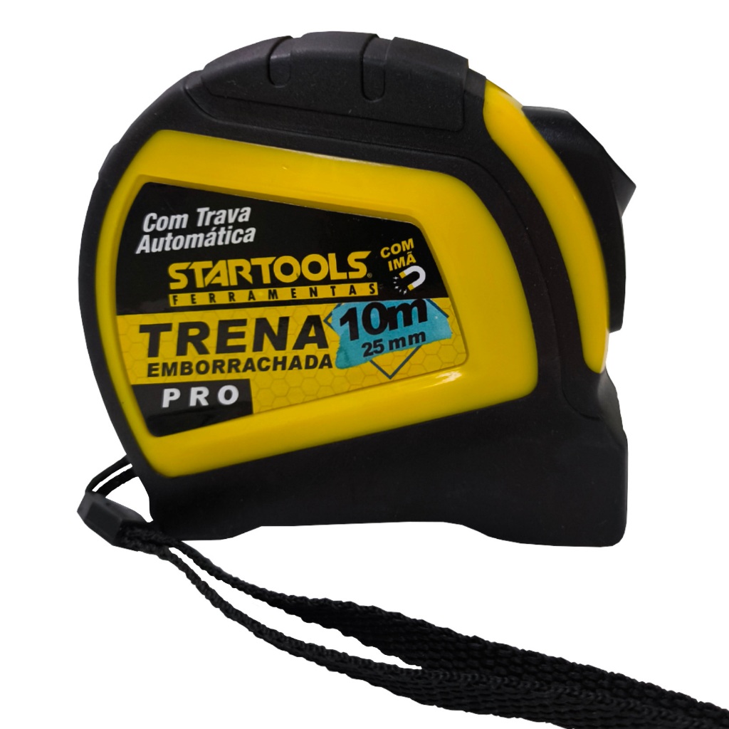 Trena profissional 10 Metros - Emborrachada - Ponta Magnética Imantada ...