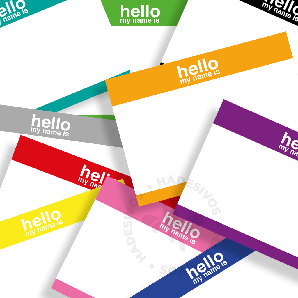 10 etiquetas hello my name is colors | Shopee Brasil