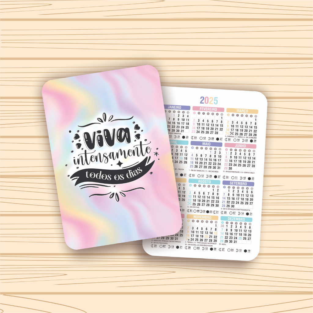 Cartão postal calendário 2025, mimo para cliente, agradecimento ao ...