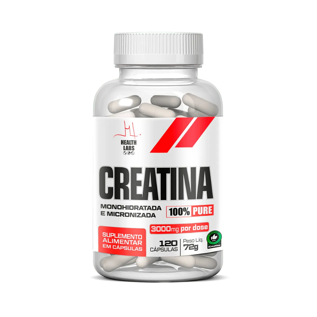 Creatina monohidratada 120 Cápsulas - Health Labs | Shopee Brasil