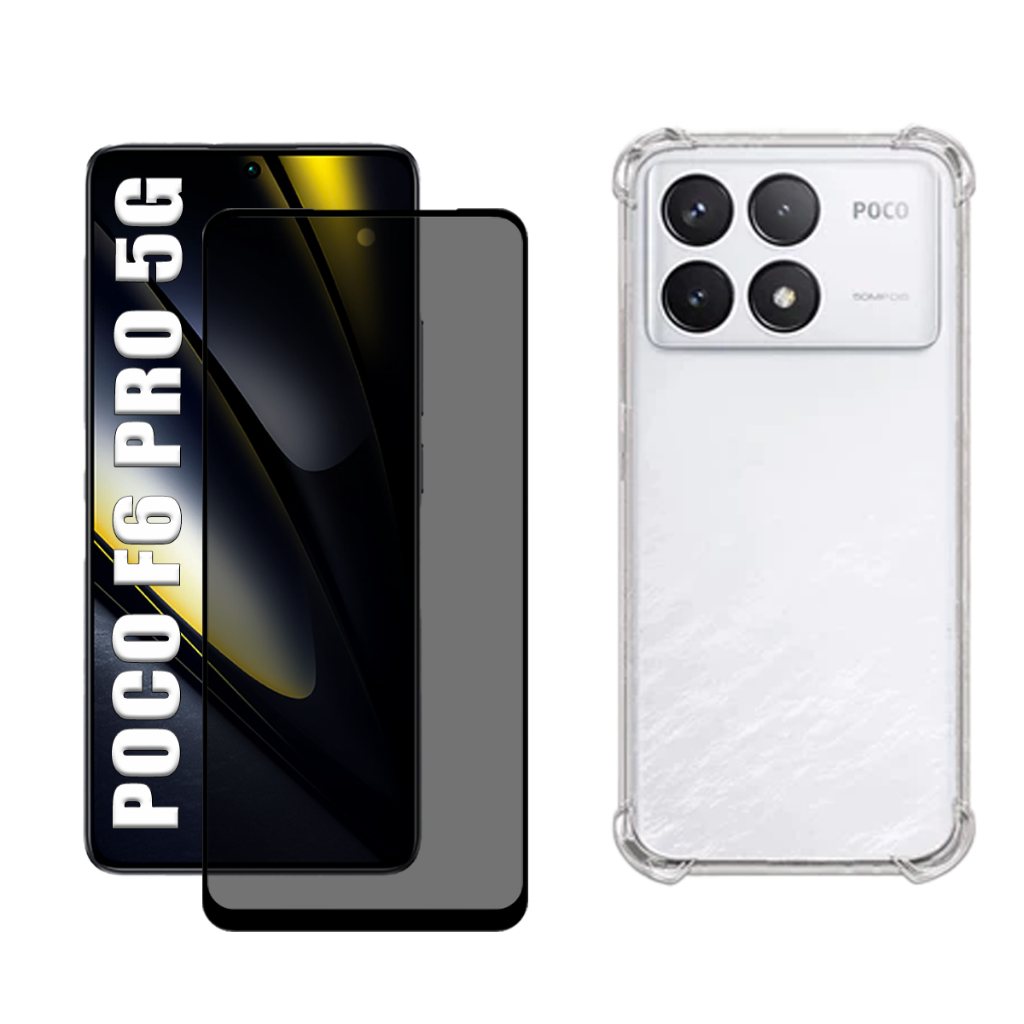 KIT para Poco F6 Pro 5g | 1- Película de Vidro 3D | 1- Capa | Shopee Brasil