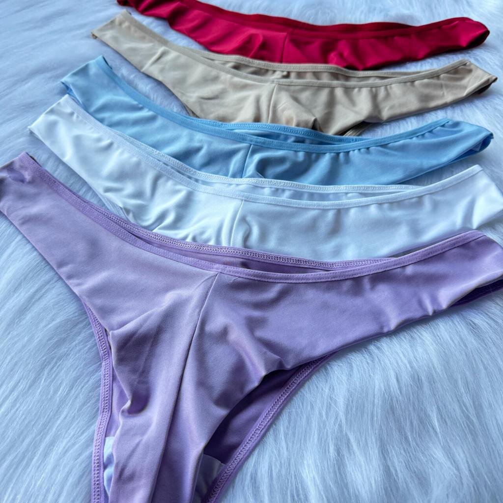 Kit 5 Calcinhas PLUS SIZE fio Duplo conforto não marca empina bumbum ...