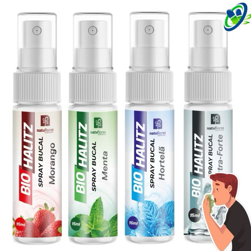 Kit 4 Spray Bucal bio halitz 18ml - Hálito Super Refrescante (Extra ...