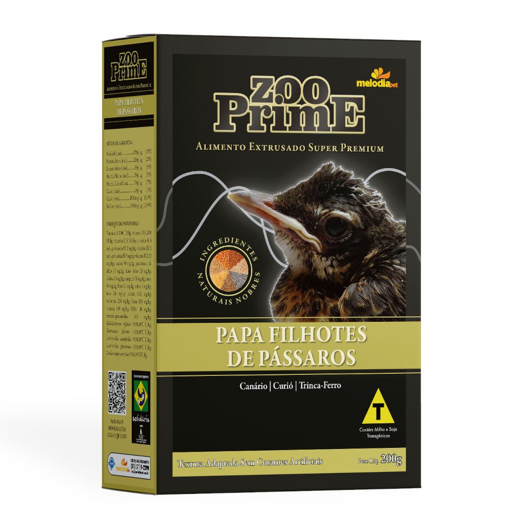 Zoo Prime Papa para Filhotes de Pássaros Canário, Curió, Trinca-ferro ...