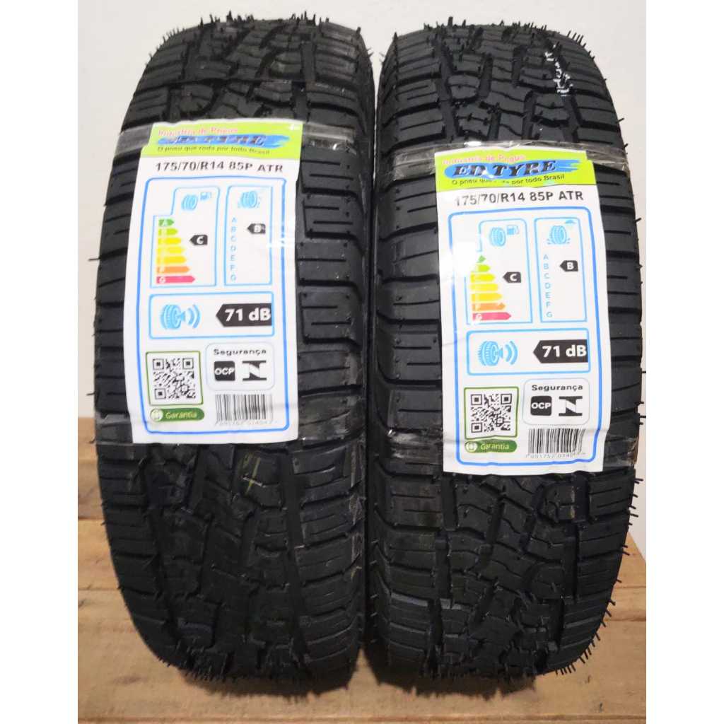KIT COM 2 PNEUS ATR REMOLD MEDIDA 175/70/14 C/ INMETRO ! | Shopee Brasil