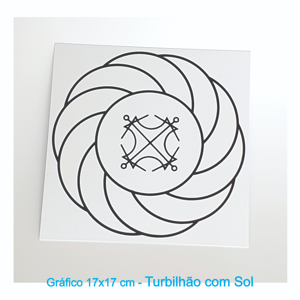 Gráfico Radiestesia Radiônica 17x17 cm - TURBILHÃO com SOL | Shopee Brasil
