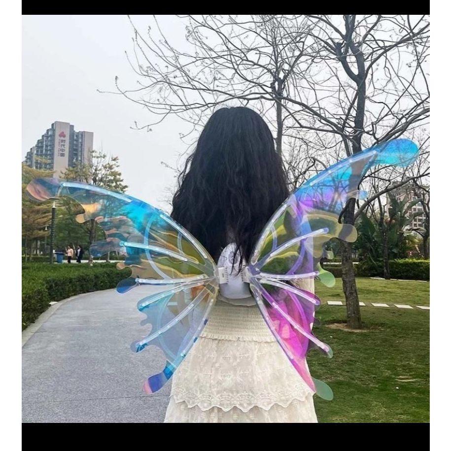 Asas de fada elfo luz elétrica borboleta simulação asas asas de anjo ...