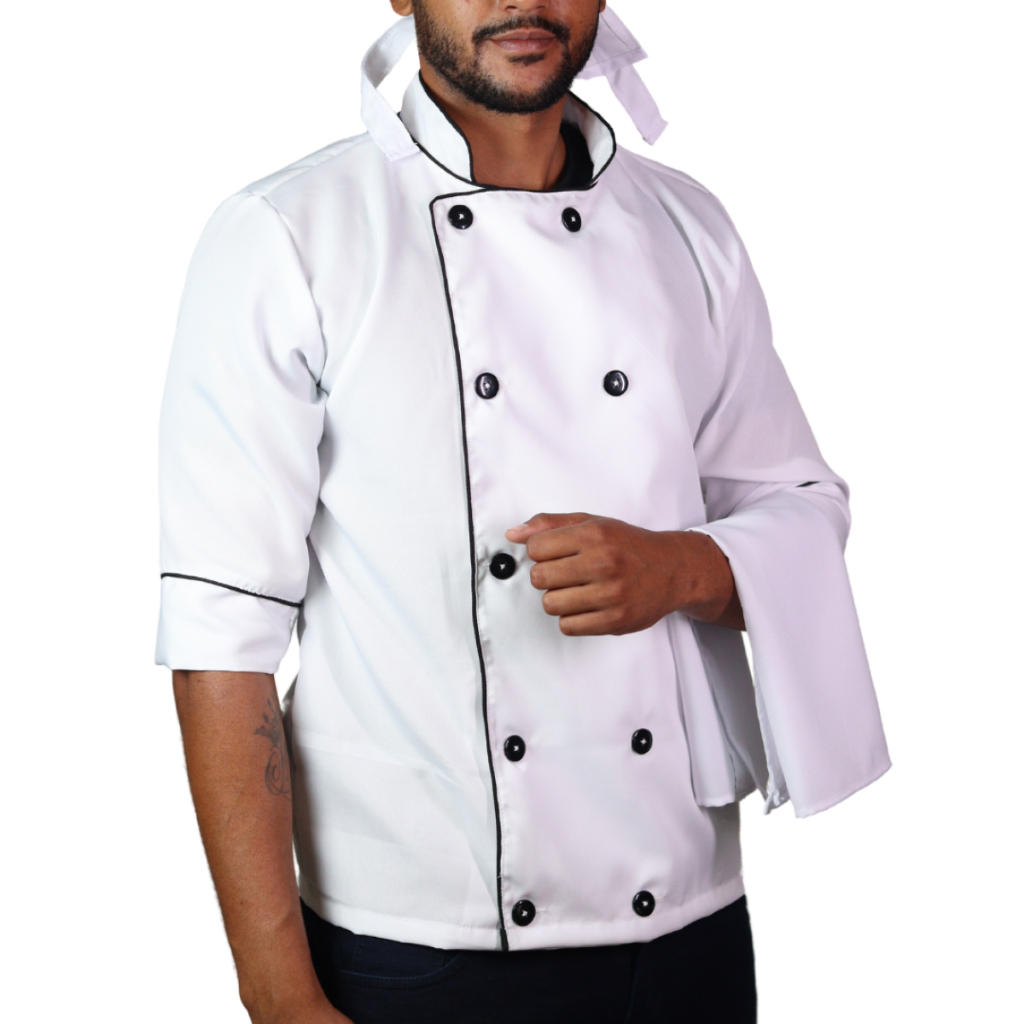 Dolma Chef Uniforme Doma Cozinha Culinária Unissex Manga | Shopee Brasil