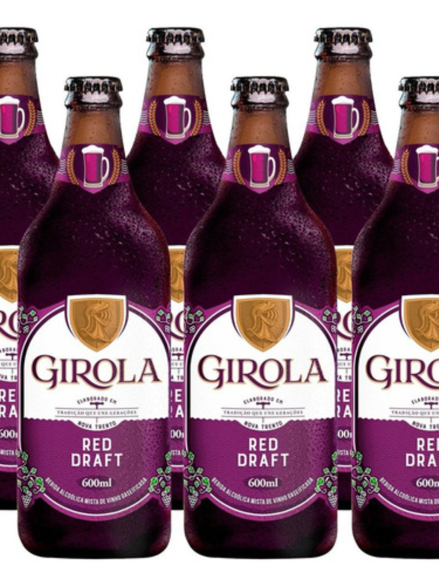 Kit com 6 unidades de Chopp de Vinho Tinto Red Draft 600ml | Shopee Brasil