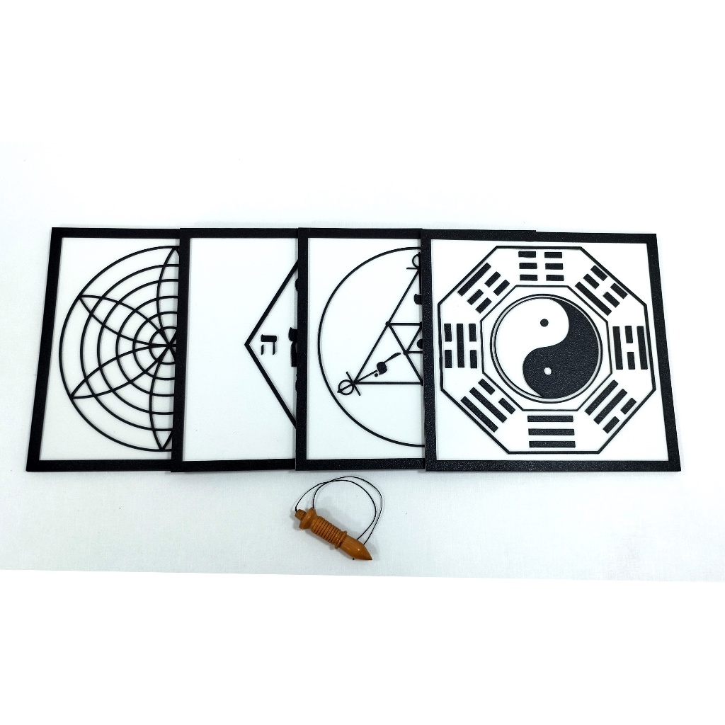 Conjunto 4 Placas alto relevo 3d Graficos Radiestesia Harmonia Yoshua ...