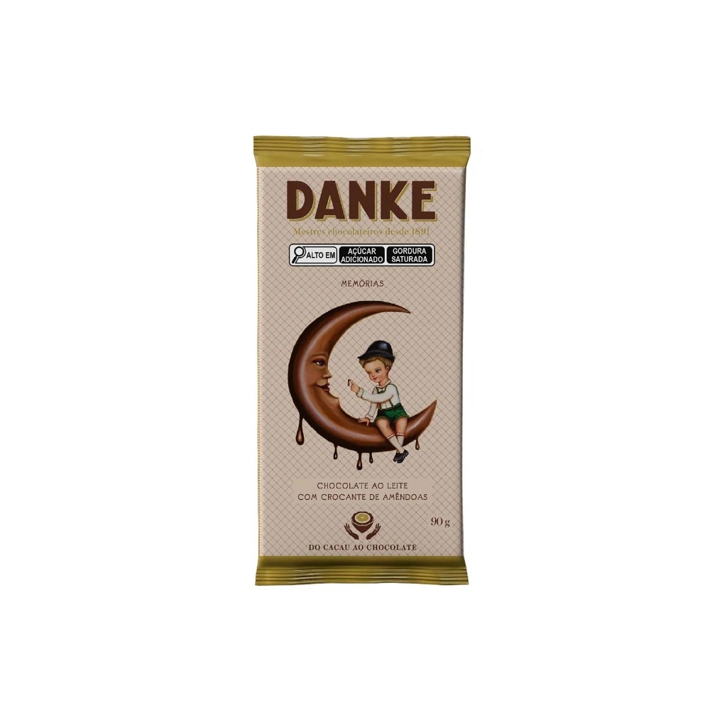 Barra de chocolate DANKE 90g | Shopee Brasil
