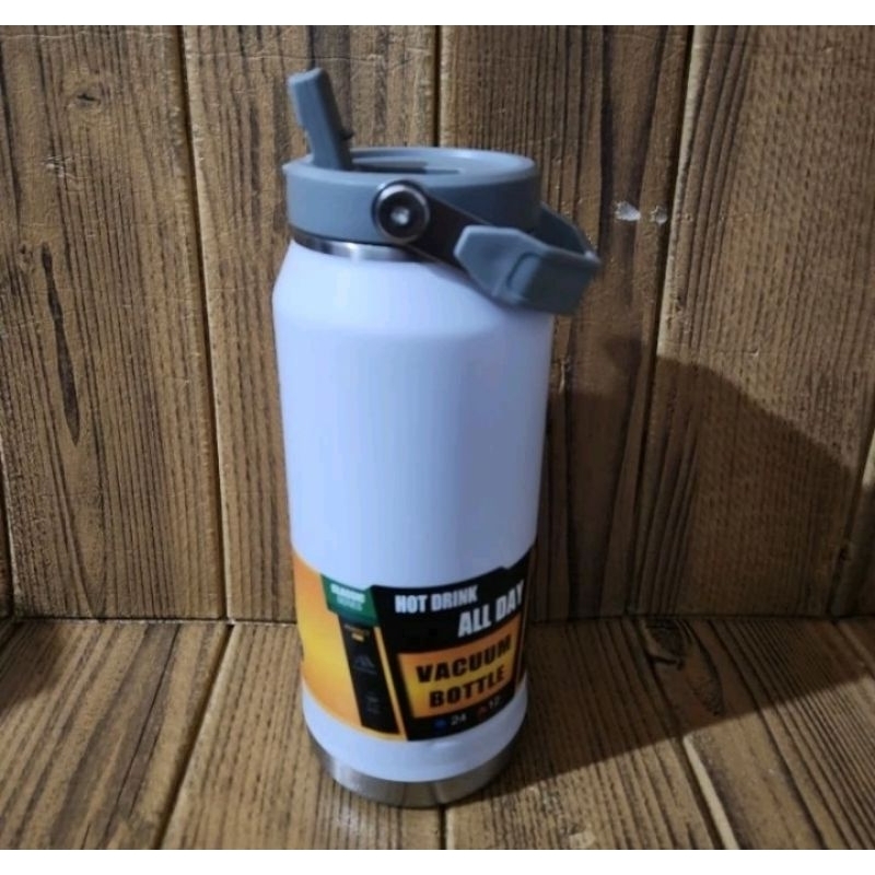 Garrafa Térmica 1600ml Inox Academia Trabalho Com Canudo Galão agua termica inox OU 2 LITROS ...