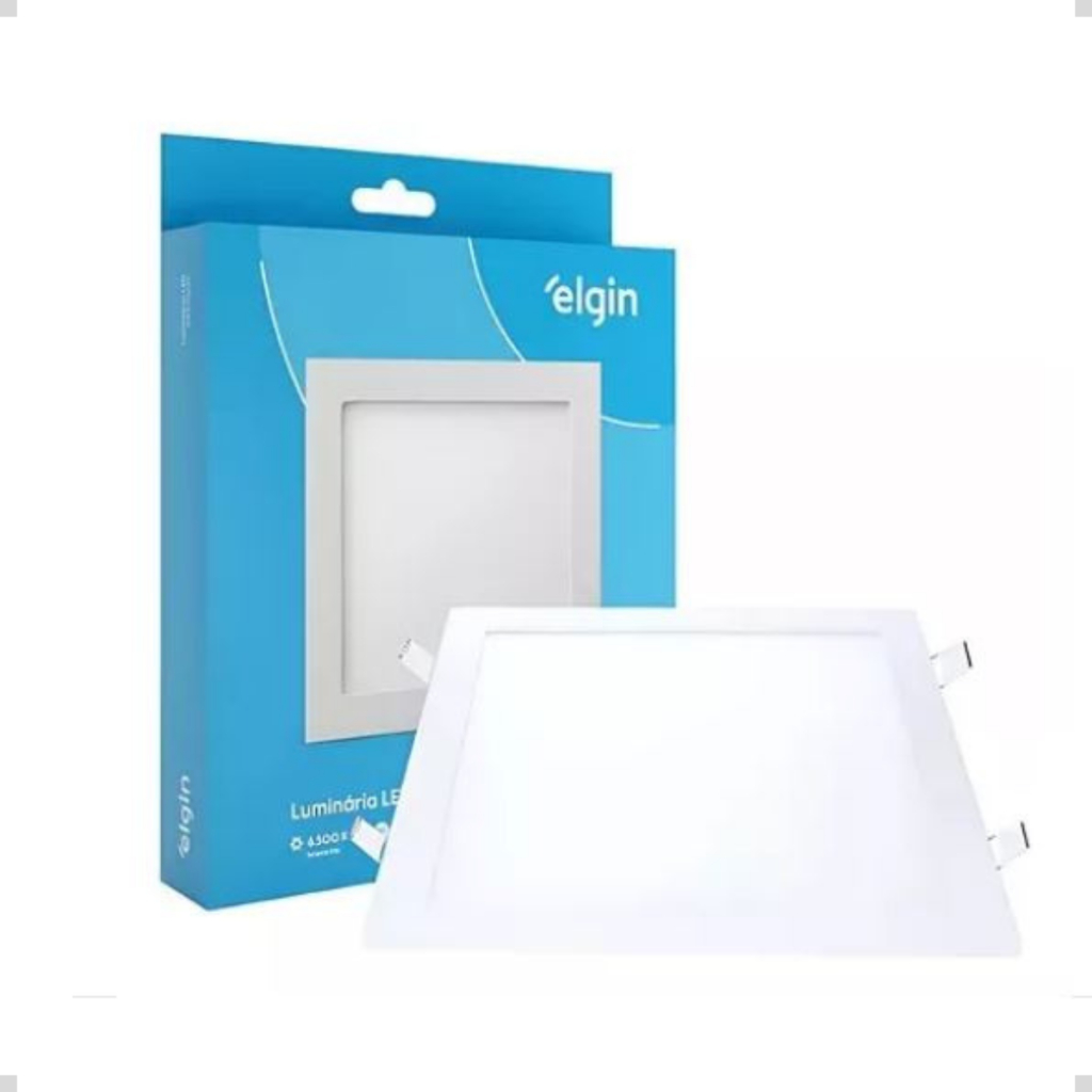 Plafon Led Quadrado De Embutir 18w 6500k Branco Frio Elgin | Shopee Brasil