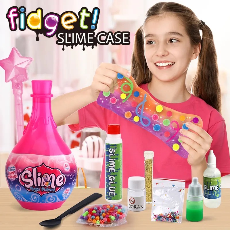 KIT FÁBRICA DE SLIME COM ACESSÓRIOS PERSONALIZÁVEIS -POÇÃO MÁGICA_FAÇA ...