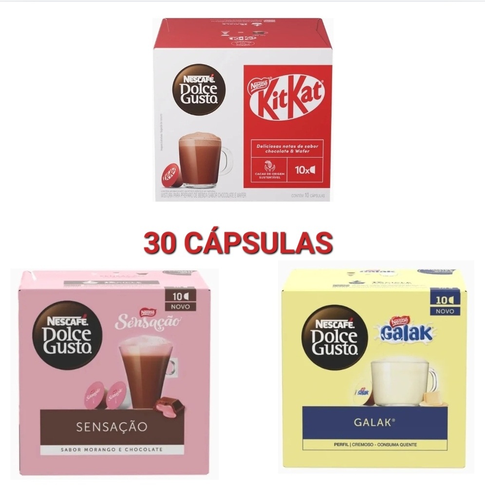 Dolce Gusto KIT KAT GALAK SENSAÇÃO 30 Cápsulas de café Nescafé ...