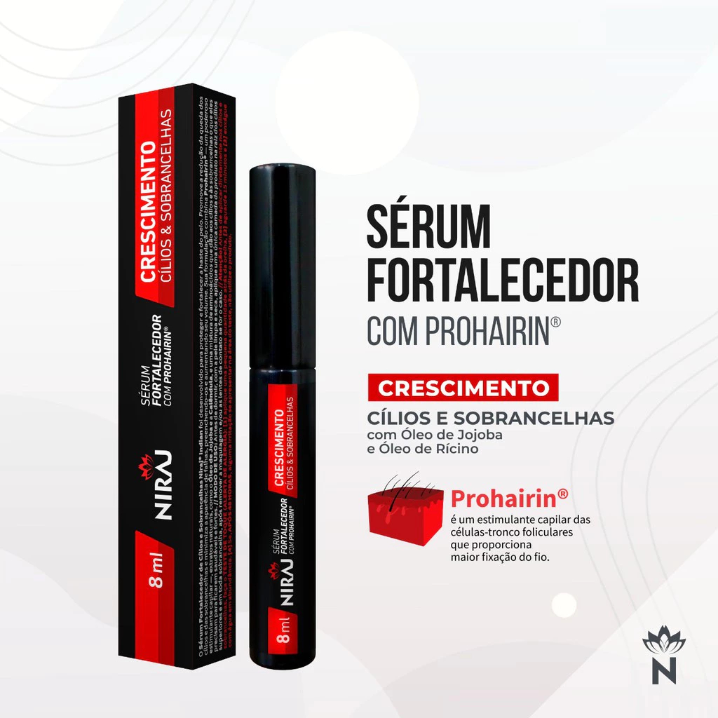 Sérum Ativador Crescimento Cílios e Sobrancelhas 8ml Niraj | Shopee Brasil
