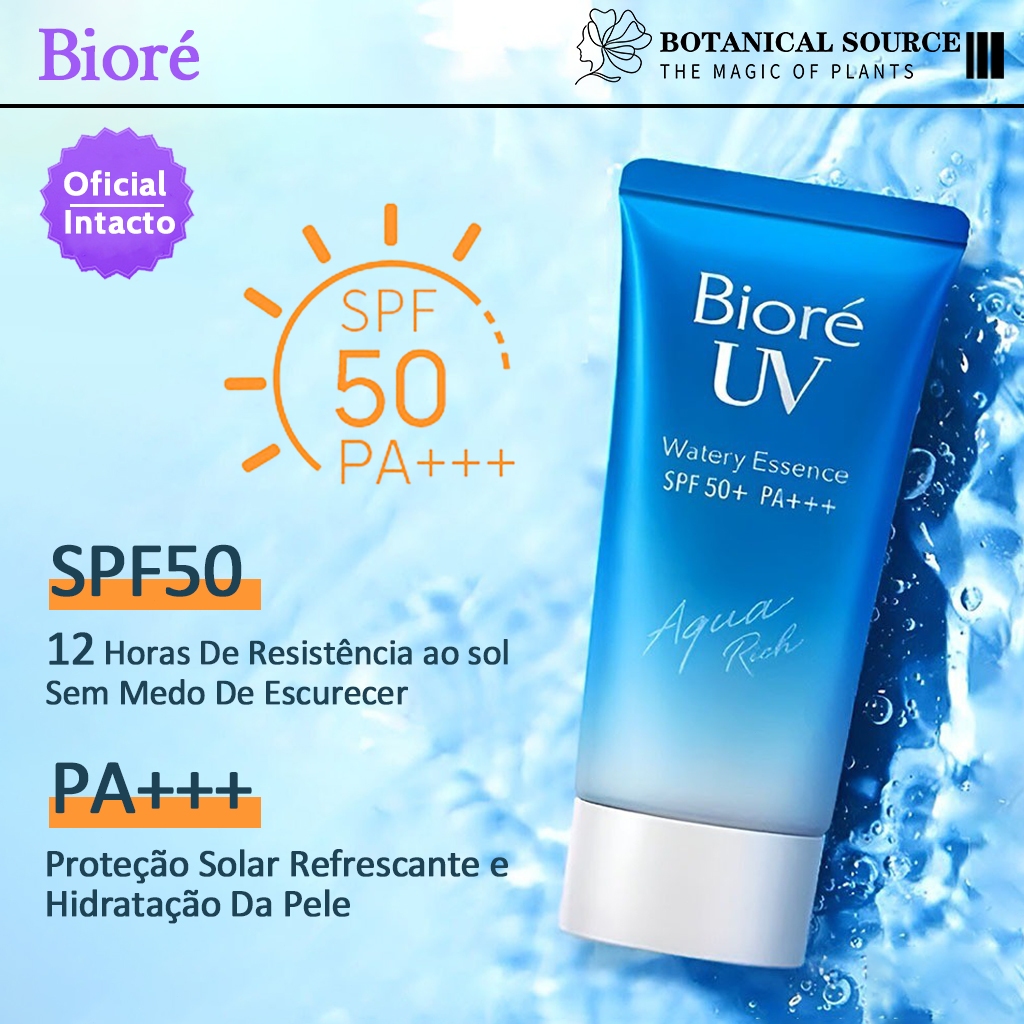 Biore UV Aqua Rich Watery Essence SPF50+ Sunscreen Waterproof Tube ...