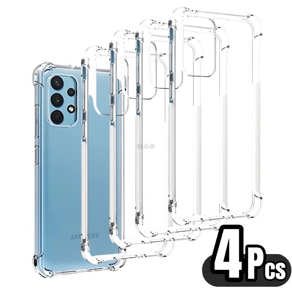 Kit 4 Capa Capinha Transparente Anti Impacto TPU Case Para Samsung Galaxy A01 A11 A10 A20 A30 ...