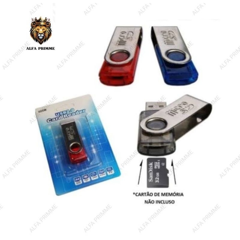 Mini Leitor e pen drive leitor de Cartão Micro SD 2.0 TF ...
