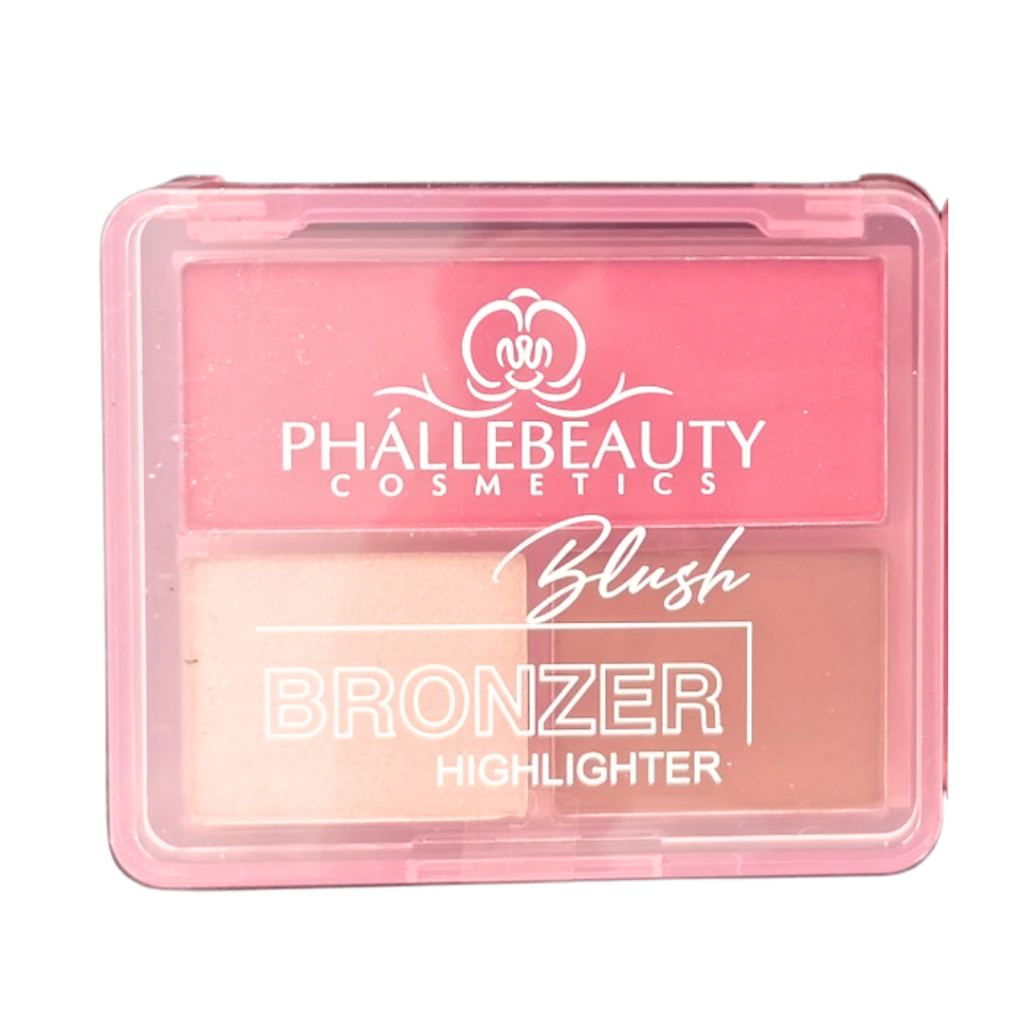 Trio Multifuncional (Blush, Bronzer, Iluminador) PhálleBeauty PH5012 | Shopee Brasil