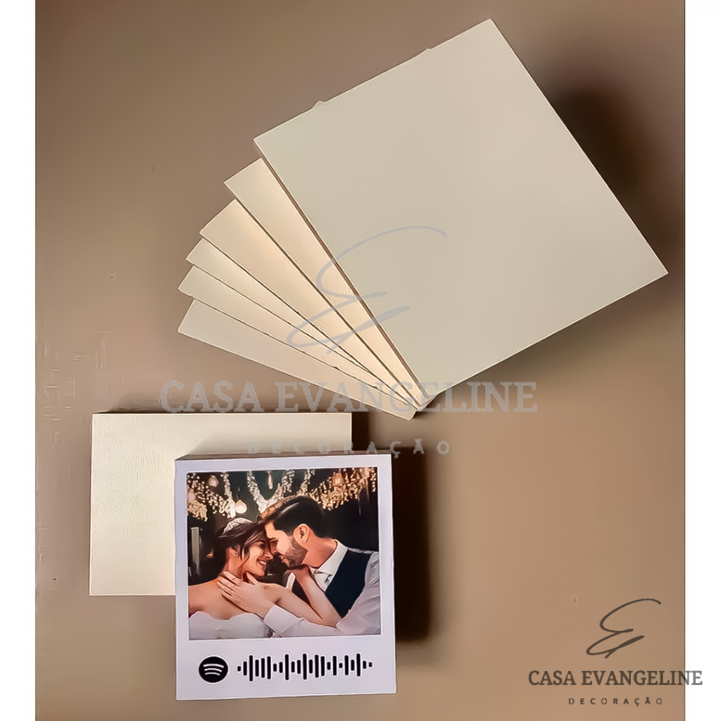 Kit 60 Bases De MDF BRANCO 10x8cm Mesa Para Fotos Polaroid Adesivas ...