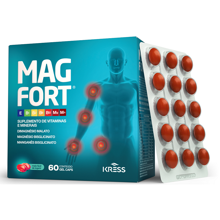 Magfort Magnésio 60 Cápsulas Gel - Kress | Shopee Brasil