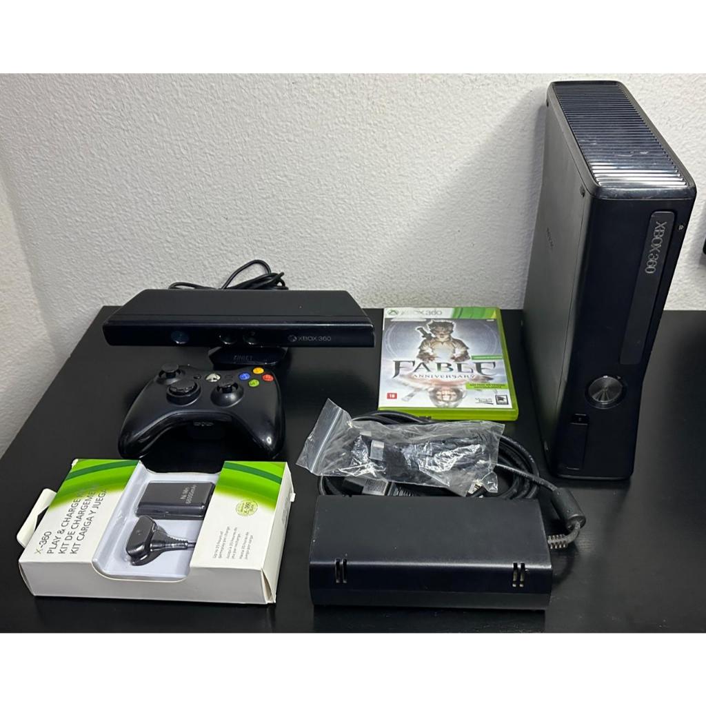 Xbox 360 Slim completo com Kinect - Leia e veja as fotos. | Shopee Brasil