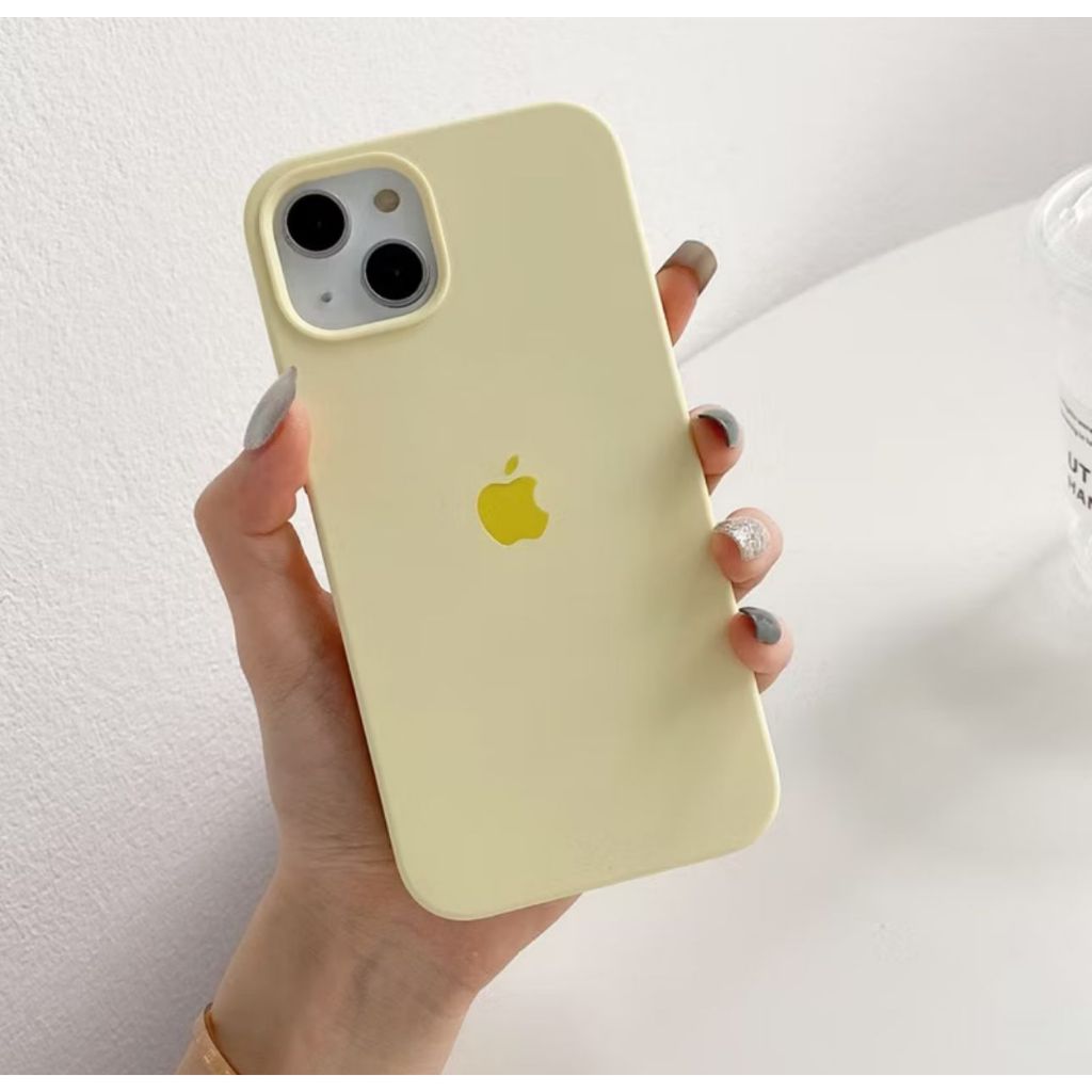 Capa Case Amarela Clean Aveludada por dentro para iPhone XR/11promax/11/12/12pro/13/13pro ...