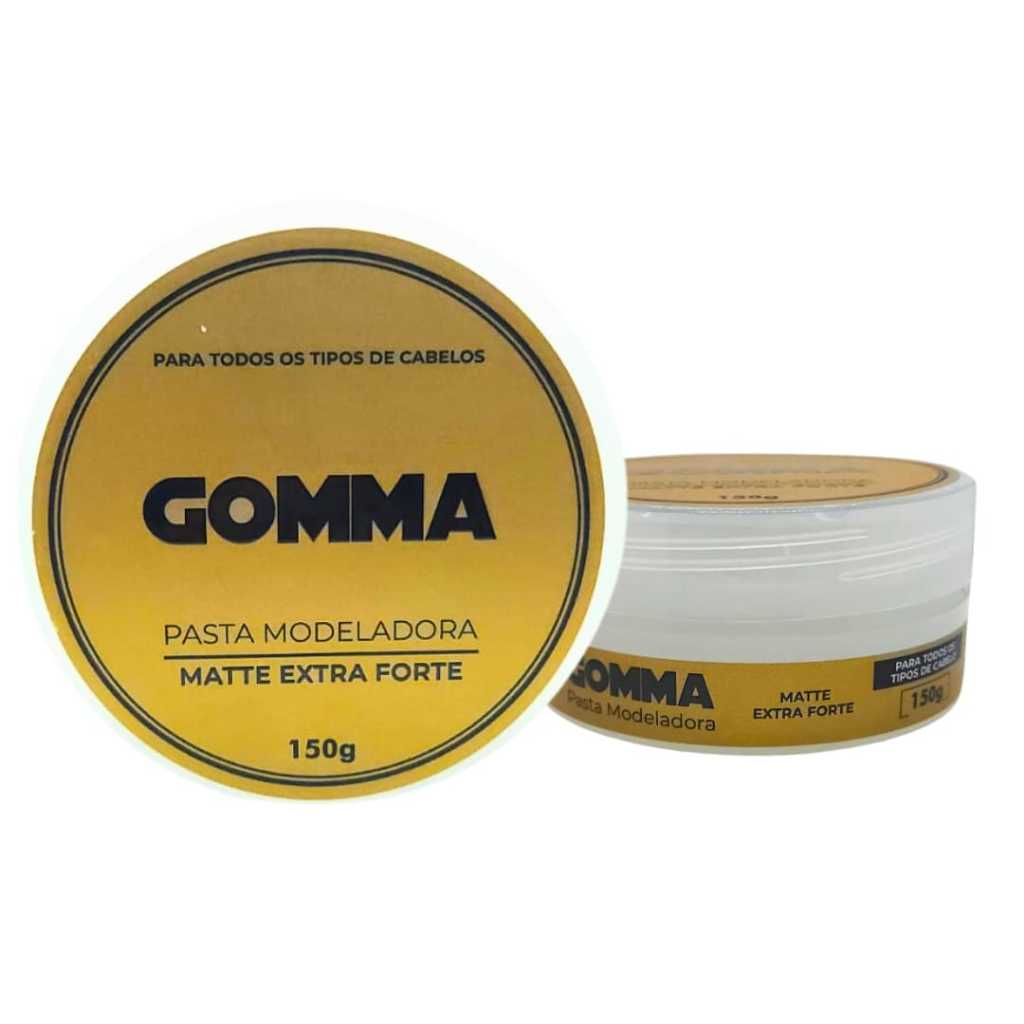 Pasta Modeladora Matte Extra Forte Gomma 150g - Gel de Cabelo Masculino ...
