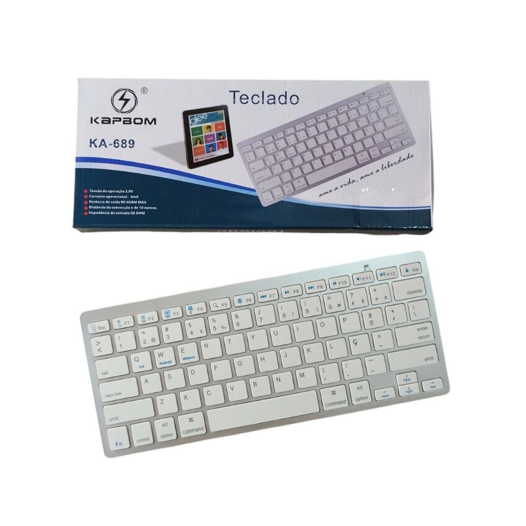Mini Teclado Notebook Slim Bluetooth Sem Fio PC Celular | Shopee Brasil