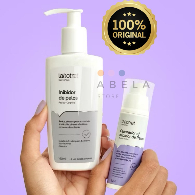 Kit clareador com inibidor de pelos 2 itens labotrat dermoskin | Shopee ...