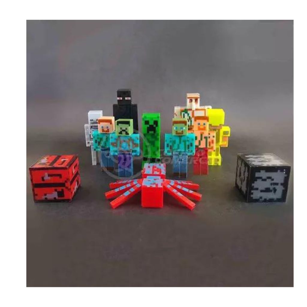 Conjunto de Minecraft My Home – 10 Bonecos Articulados com 2 Blocos ...