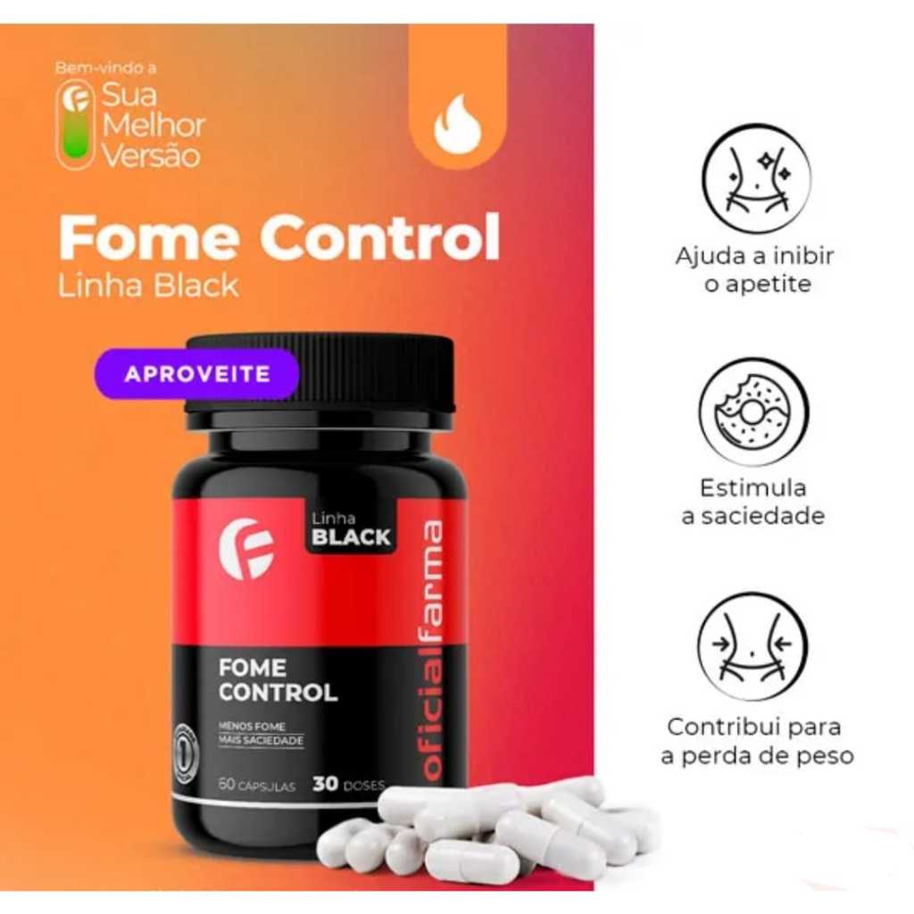 Fome Control 60 Cápsulas - Oficial farma | Shopee Brasil