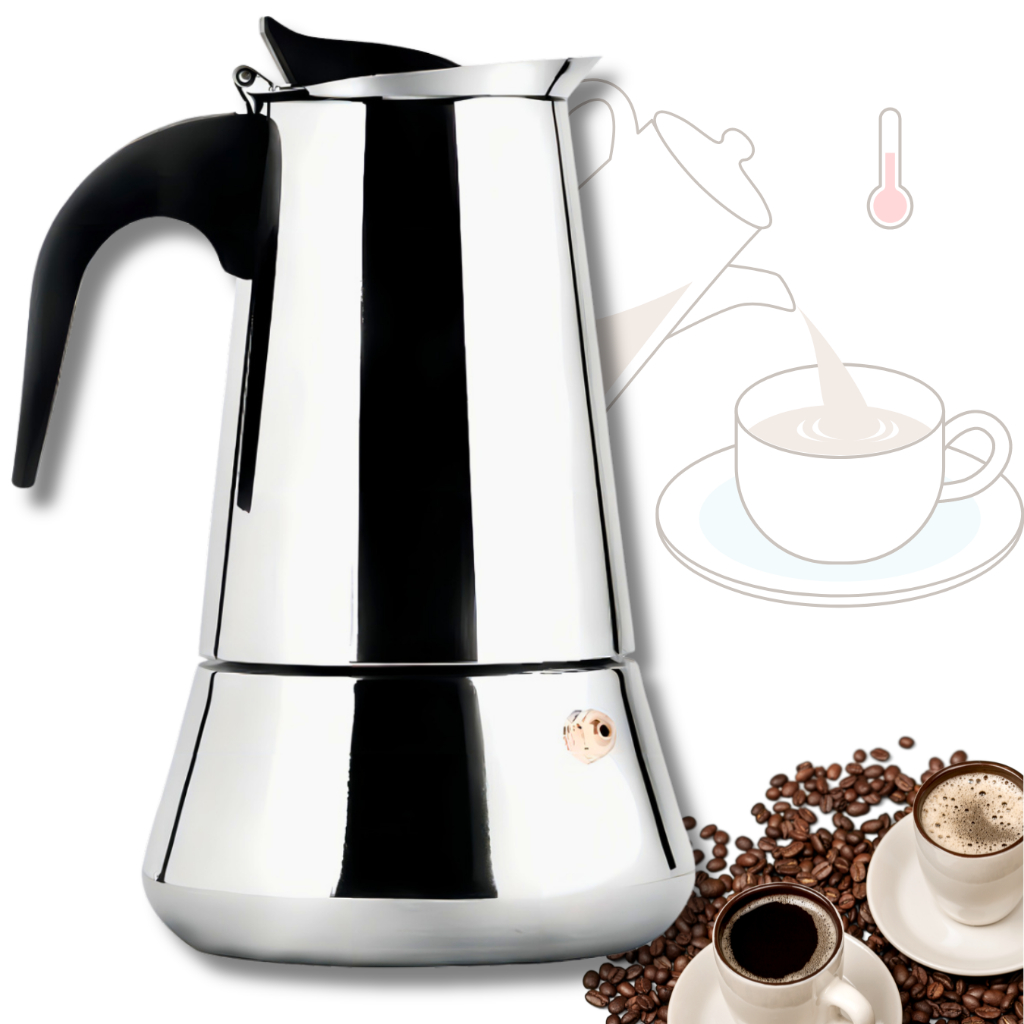 Cafeteira Italiana Moka Expresso 4/6/9 Xícaras Manual Aço Inox Chaleira ...