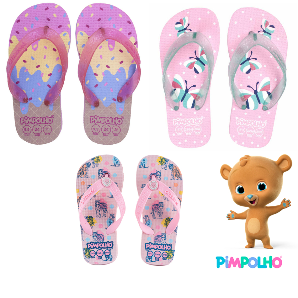 Chinelo Sandália Praiana Kids Infantil Feminina Pimpolho Menina ...