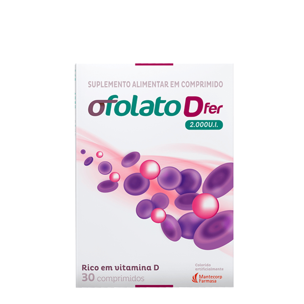 Suplemento Para Gestantes Ofolato Dfer 2000ui 30 Comprimidos Rico Em ...