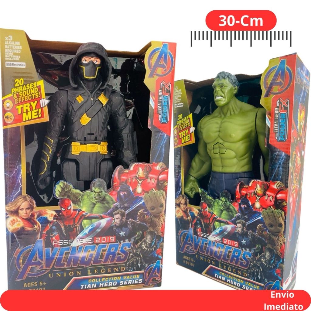 Kit 2 Boneco Hulk Dos Vingadores + Ronin Com Led E Som De Batalha ...
