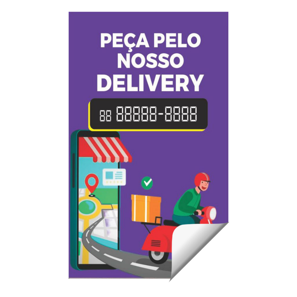Adesivo/Cartaz pronto tema: Delivery (Ades 130) Arte Pronta | Shopee Brasil