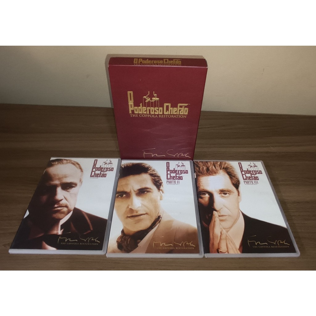 BOX DVD TRILOGIA O PODEROSO CHEFÃO | Shopee Brasil