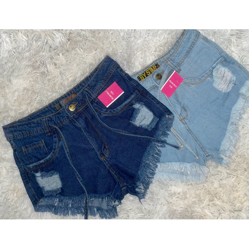 Shorts Jeans Rasgado | Shopee Brasil