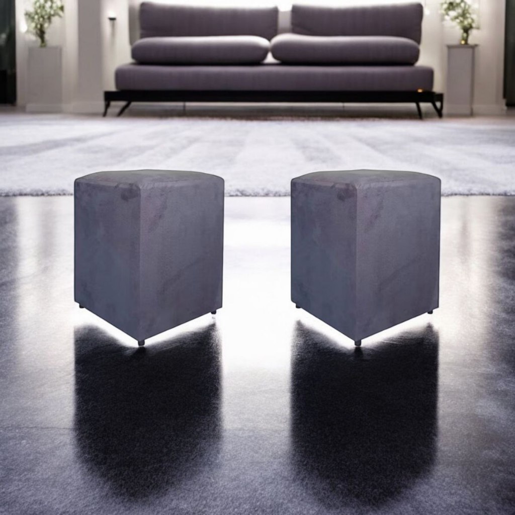 KIT 02 PUFF QUADRADO BANQUETA PUFF PARA SALA PUFF DECORATIVO PUFF PARA ...