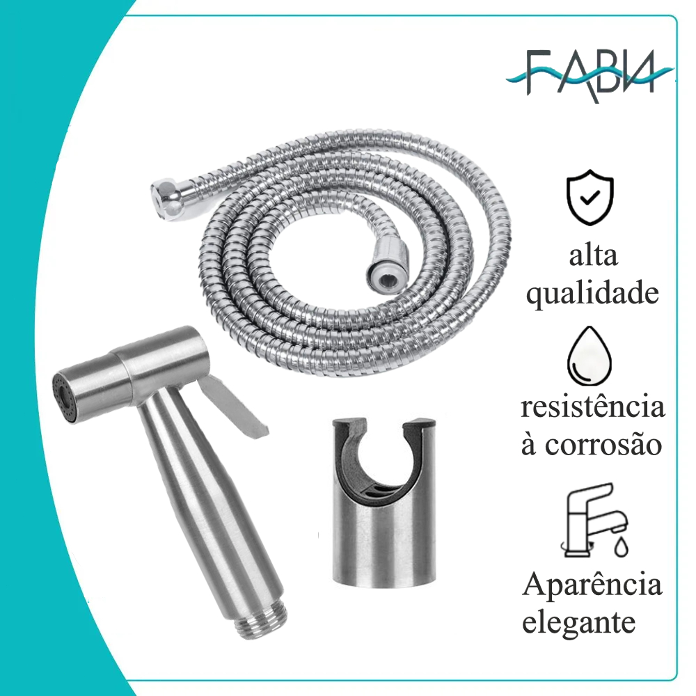 Ducha Higiênica Abs Para Banheiro Acionamento com 1,5 m de tubulações ...