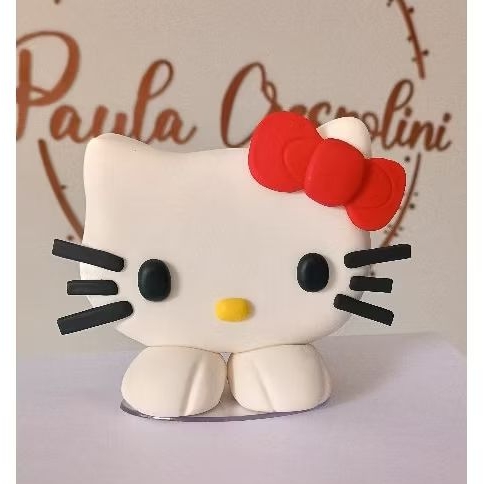 Enfeite Topo Hello Kit Biscuit | Shopee Brasil