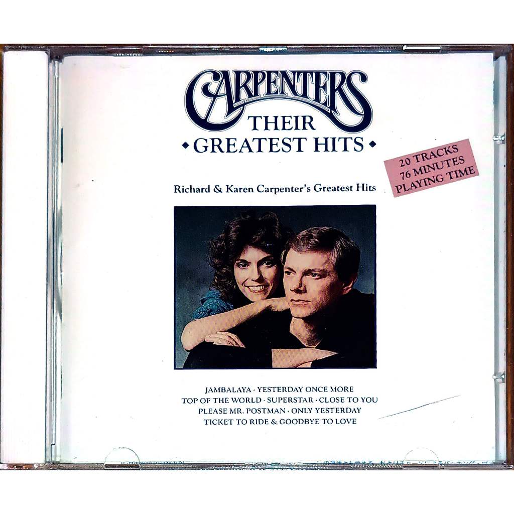 CD CARPENTERS: THEIR GREATEST HITS (IMPORTADO JAPÃO) | Shopee Brasil