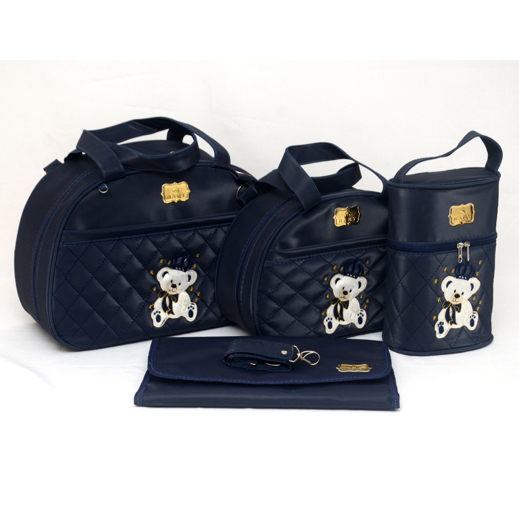 Kit Bolsa Mala Maternidade Bebê Menino Menina 4 Peças | Shopee Brasil