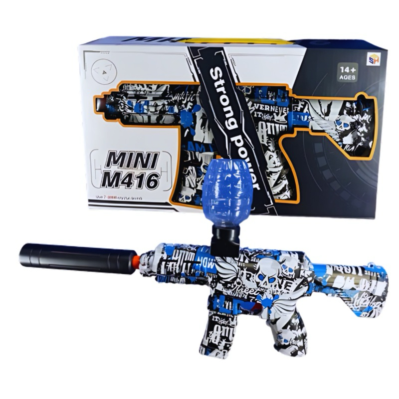 Armaninha De Bolinha Gel Metralhadora mini M416 Automática Elétrica ...